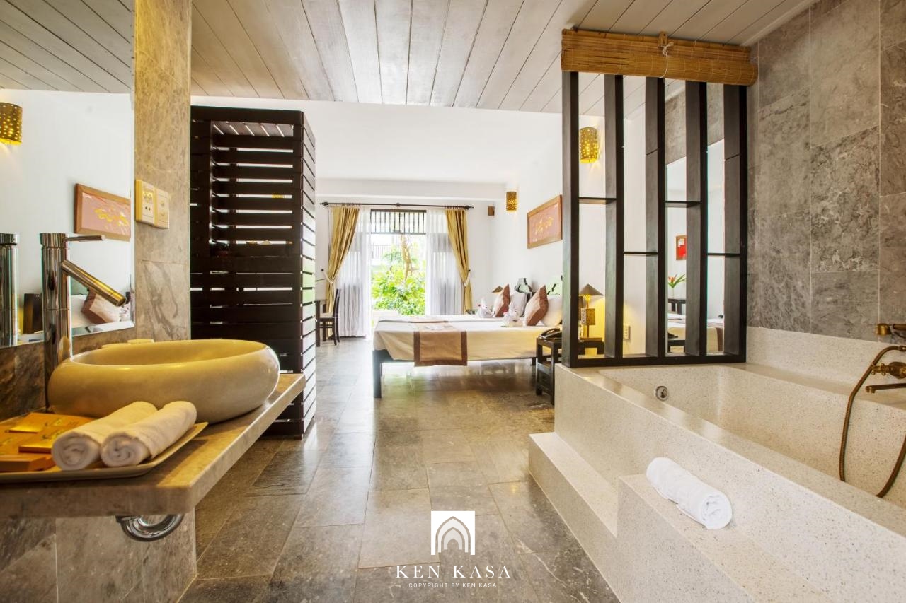 Review Hội An Coco River Resort – Nhà liền kề đối xứng nhau dọc bờ sông ...